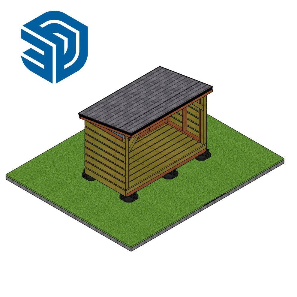 4x8 Firewood Shed SketchUp File – Everyday Shed