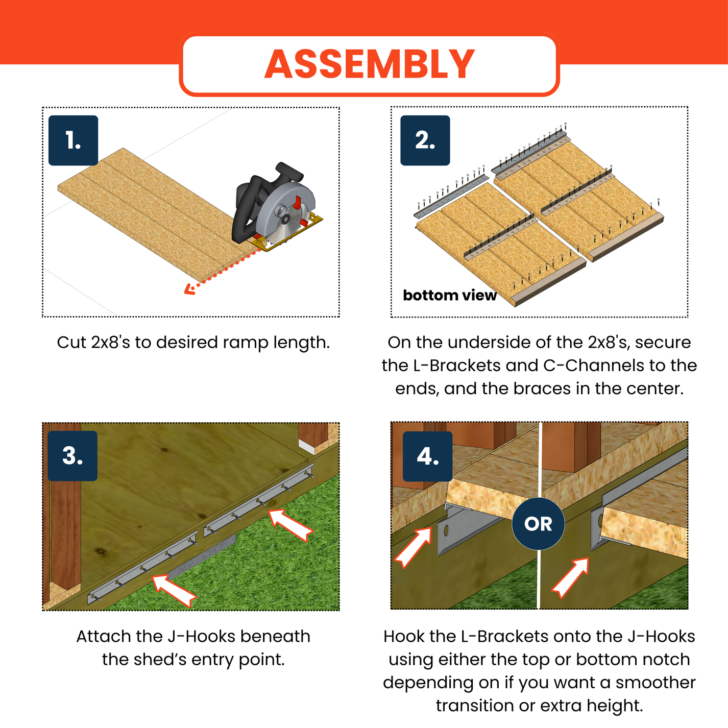 Premium Double Ramp Kit (48″–72″ Doors) – Everyday Shed