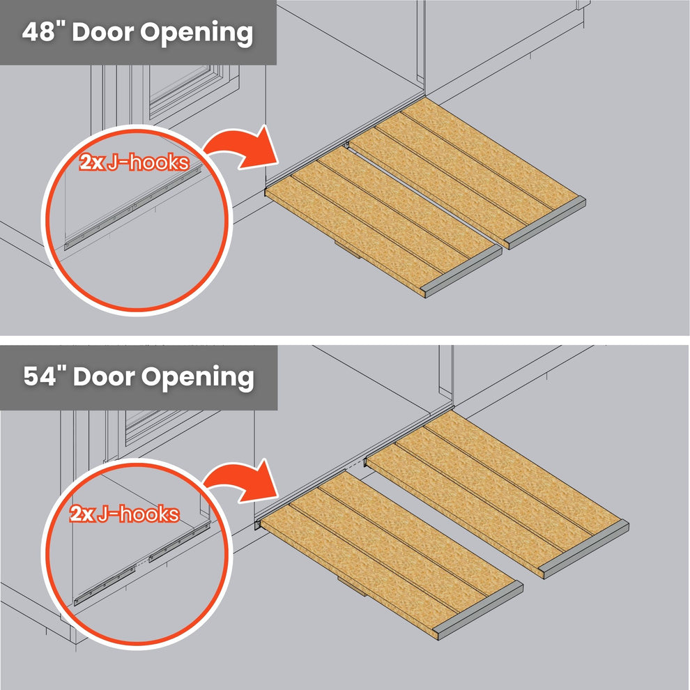 Premium Double Ramp Kit (48″–72″ Doors) – Everyday Shed