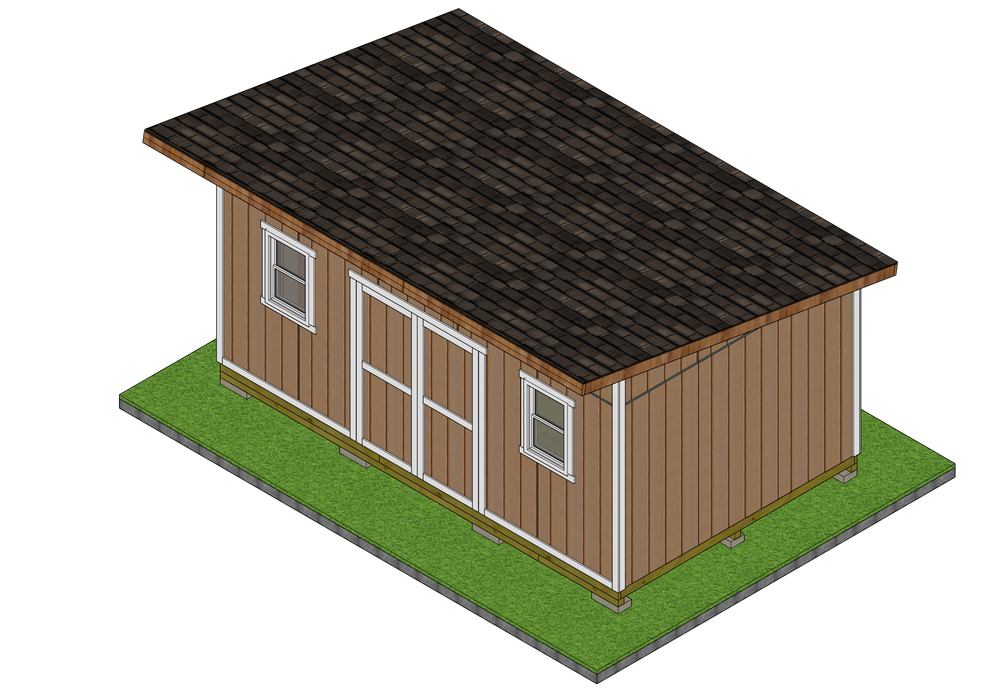 12x20 Lean-to Shed Sketchup File – Everyday Shed